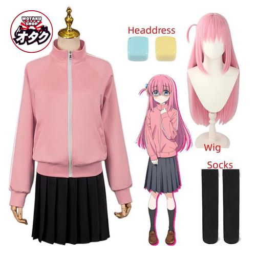 Jual Fullset costume cosplay bochi the rock wig Ikuyo hitori gotoh ...