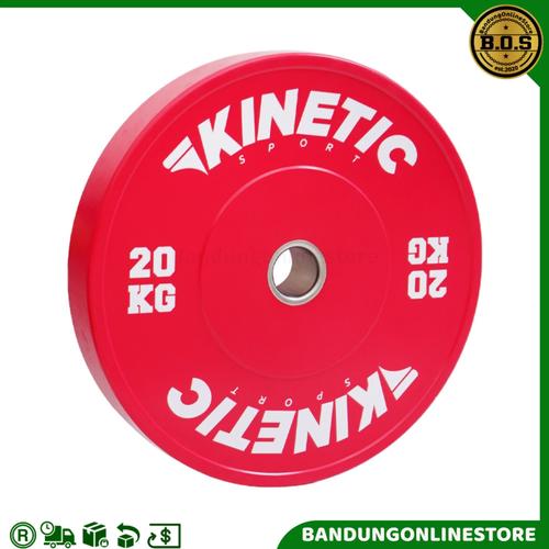 Jual Kinetic Plat Beban Gym 20 Kg Rubber Bumper Plate Barbel Fitness ...