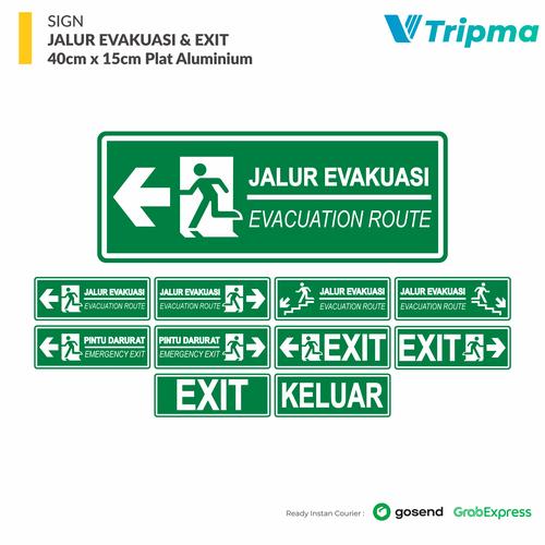Promo Rambu Jalur Evakuasi - Emergency Exit 40cm x 15cm - ACP 4mm ...
