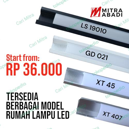 Jual Rumah Lampu LED Strip Lis List Rel Kap Alumunium Acrylic Cover ...