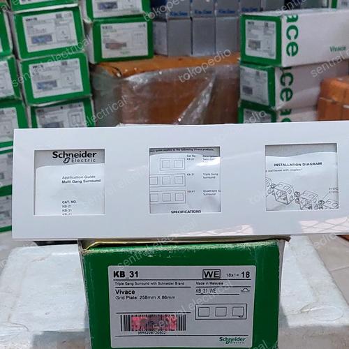 Jual SCHNEIDER VIVACE TRIPLE FRAME 3 GANG KB 31 WE - Jakarta Pusat ...