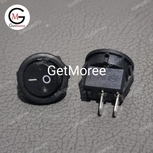 Jual Rocker Saklar Switch On Off 2Pin 2p Ukuran Bulat 2 Pin Hitam ...