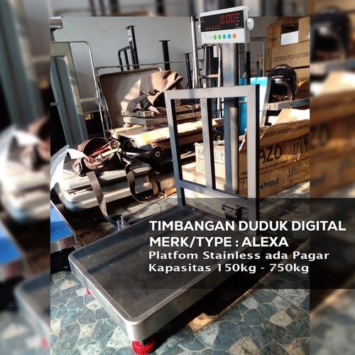 Jual timbangan duduk alexa kap 100-750kg uk 60x80cm platfom stainless ...