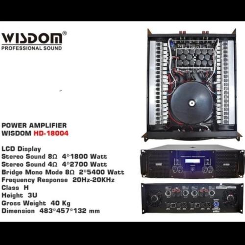 Jual Power Wisdom HD18004 4 Channel Amplifier HD 18004 Original - Kota ...