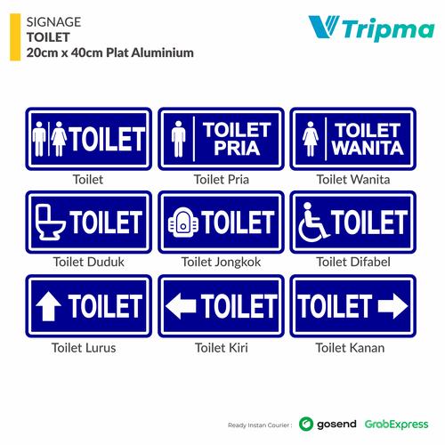 Jual Rambu / Sign Toilet Pria Wanita 20cm x 40cm Plat Alumunium - Plat ...