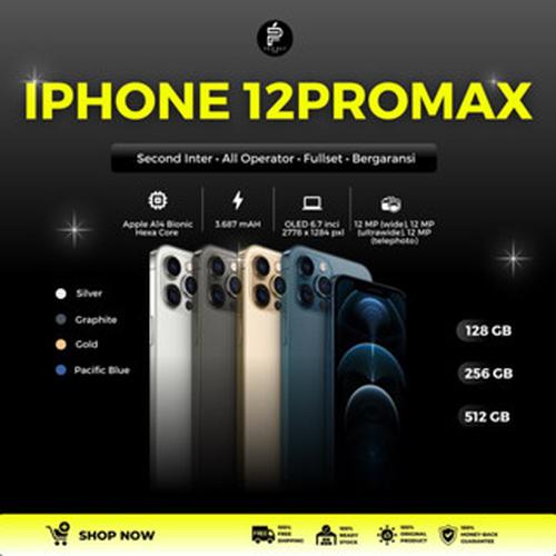 Jual iPhone 12 Pro Max Bekas Mulus Fullset - 128GB SECOND, ALL OPERATOR ...