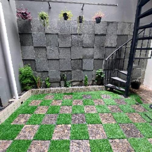 Jual Lantai Batu Mozaik UK 30x30cm Decking Tile Mosaik Stone - Hitam ...