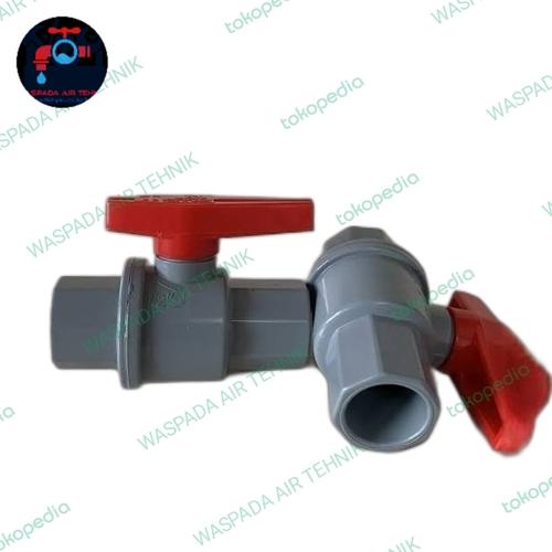 Jual BALL VALVE PVC MEREK KDJ / STOP KRAN PVC - 1" INCH - Jakarta Pusat ...
