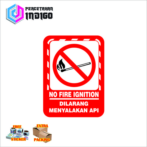 Jual plat alumunium rambu dilarang meyalakan api - 35x50 - Kab. Bekasi ...