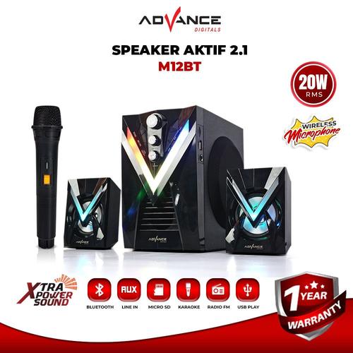 Promo Speaker Advance M12BT Stereo Bluetooth Xtra Bass Subwoofer Free ...