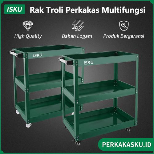Promo ISKU Troli Bengkel 3 Susun Trolley Trolly Besi Rak Tools Meja ...