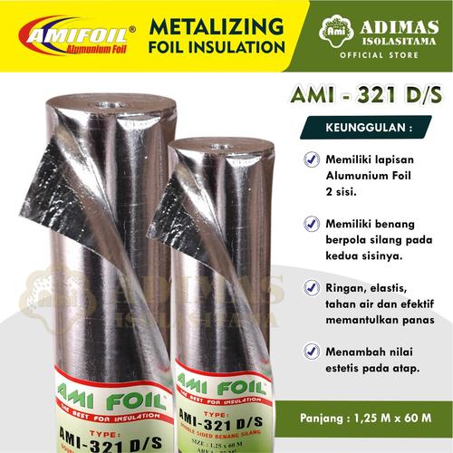 Jual Metalizing Alumunium Foil Dua Sisi Double Sided Merk AMI Foil 321 ...