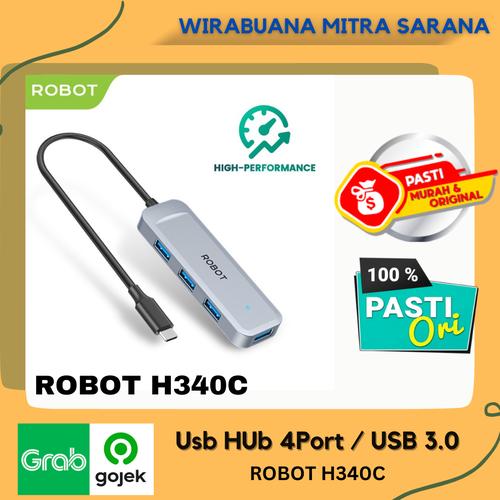 Jual ROBOT H340C USB HUB TYPE-C to 4 port USB 3.0 High Speed 5Gbps ...