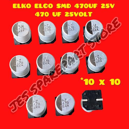 Jual SOLID KAPASITOR CAPASITOR ELKO ELCO SMD 470UF 25V 470 UF 25VOLT ...