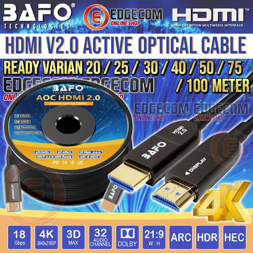 Jual Kabel HDMI V2.0 Fiber Optic 4K 3D ARC 50 Meter bAFO - 15M - Jakarta Pusat - edgecom | Tokopedia