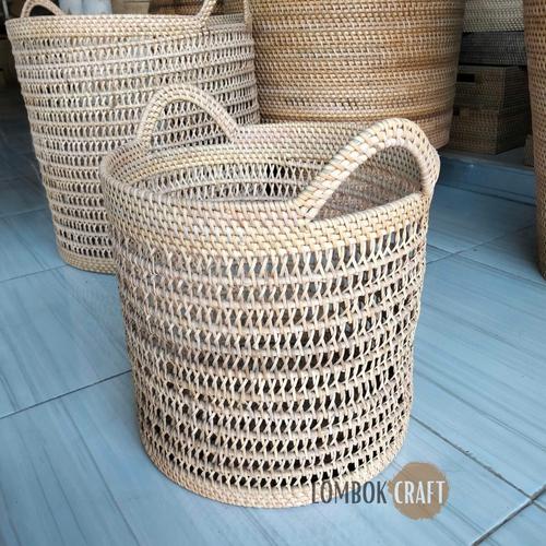 Jual Keranjang anyaman rotan keranjang pakaian baju laundry - Kab ...