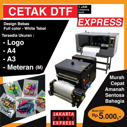 Jual Cetak DTF Buat print sablon DTF Logo A4 A3 Meteran Murah Express - A3+ - Jakarta Pusat ...