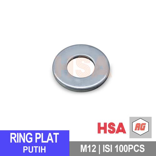 Jual RING PLAT / WASHER PLATE M12 PUTIH | ISI 100PCS - Kab. Tangerang ...