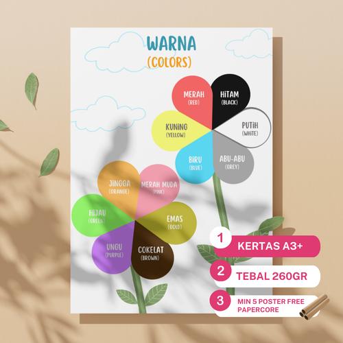 Jual Poster Edukasi Anak / Poster Mengenal Warna / Bunga - Kota ...