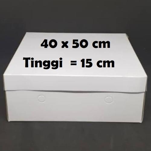 Jual Kotak Dus Kue 40 x 50 Tinggi 15 cm Wadah Roti Tebal Bolu Putih ...