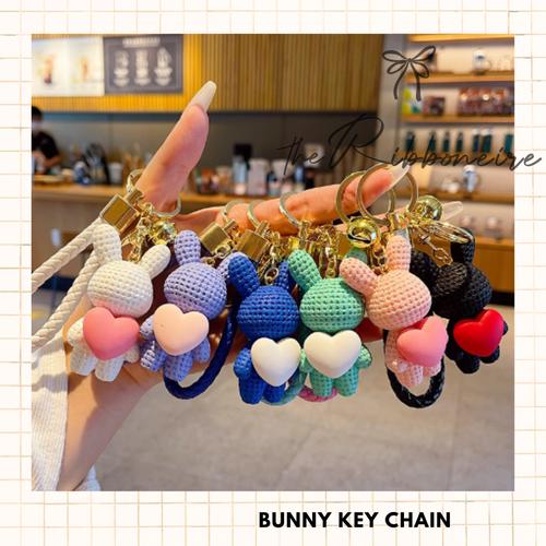 Jual Bunny keychain / gantungan kunci kelinci hati - Merah Muda ...
