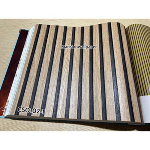 Jual Wallpaper Dinding Motif WPC Panel Kayu 3D Visual Effect Coklat Abu ...