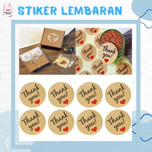 Jual Sticker Thank You Label Kue Label Kartu Terima Kasih Lembaran ...