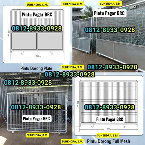 Jual Pintu Pagar BRC Geser Dorong Single Rel HDG T200 x L500cm 6mm Per ...