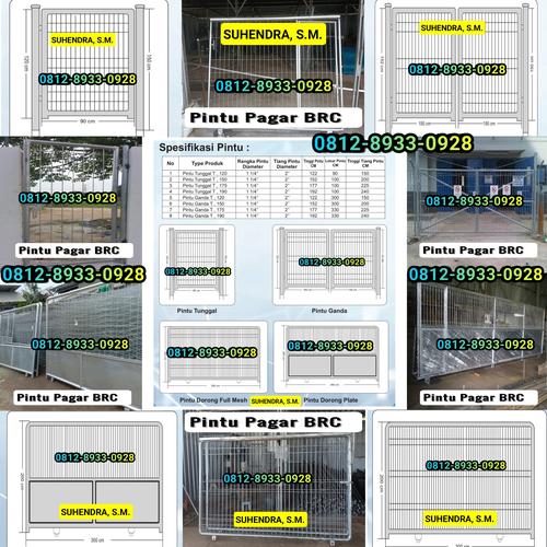 Jual Pintu Pagar BRC Tunggal HDG T120 x L100cm x Dia 6mm Per Set - Kota ...
