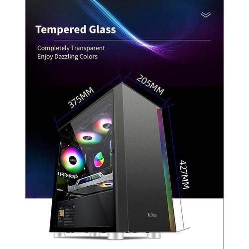 Jual PC Case Gaming PCCooler Platinum LM300 ARGB Tempered Glass m-ATX ...