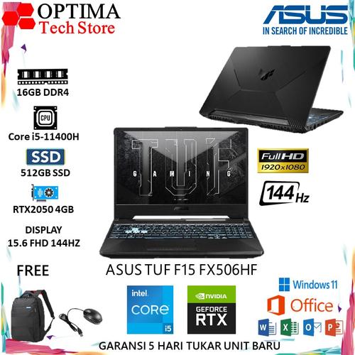 Jual ASUS TUF FX506HF intel i5-11400H 16GB 512SSD RTX2050 4GB 15,6FHD 144HZ - Unit Only, 8GB ...