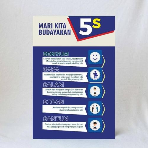 Jual Poster Budaya Kerja 5 S, Poster Edukasi Budaya Kerja 5S, budayakan ...