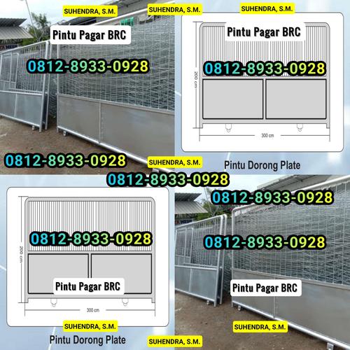 Jual Pintu Pagar BRC + Plate Geser Single Rel HDG T200 x L300cm 6mm Per ...
