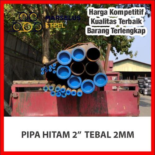 Jual PIPA Hitam besi 2”/2 inch medium tebal 2mm BS (black steel) Full ...