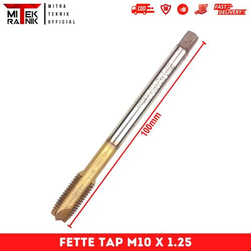 Jual FETTE Tap M10 x 1.25 Panjang 100mm Pembuat Drat Tap Baut 14 - Kab ...
