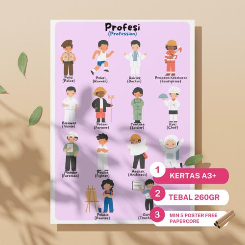 Jual Poster Edukasi Anak / Poster Pekerjaan & Profesi Anak / Poster My ...