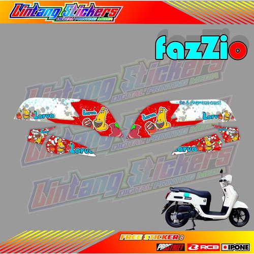 Jual STRIPING VARIASI MOTOR YAMAHA FAZZIO / STICKER MOTOR YAMAHA FAZZIO - MERAH PUTIH, VYNIL ...