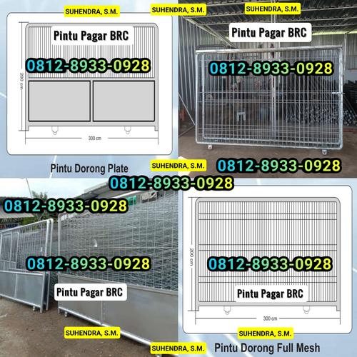 Jual Pintu Pagar BRC + Plate Geser Single Rel HDG T200 x L600cm 6mm Per ...