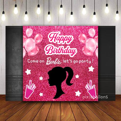 Jual BARBIE BACKDROP BACKGROUND SPANDUK BANNER DEKORASI ULANGTAHUN ...