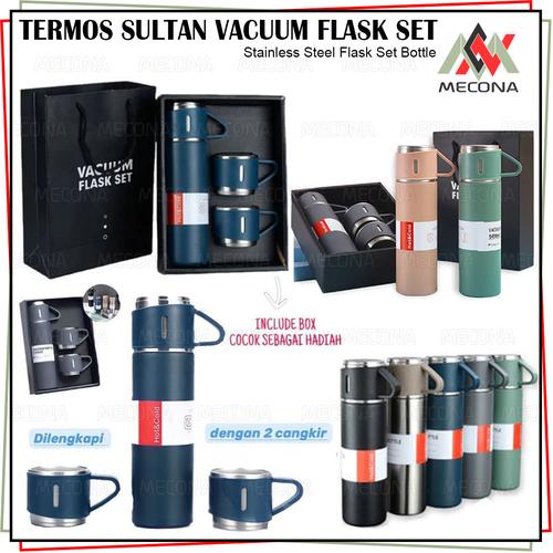 Jual MECONA - Termos Sultan Vacuum Flask Set Botol Minum Premium 500ML ...