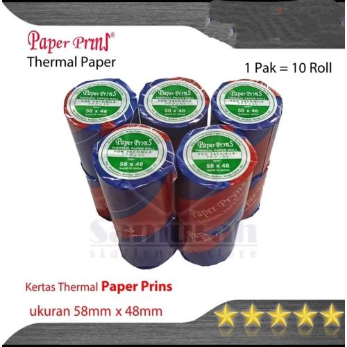 Jual Paper Pryns Kertas Thermal 58 x 48 / Struk Kasir - Dus isi 10 Pack ...