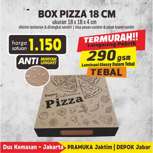 Jual BOX PIZZA 18 CM KRAFT MOTIF BARU LAMINASI - Jakarta Timur - Dus ...