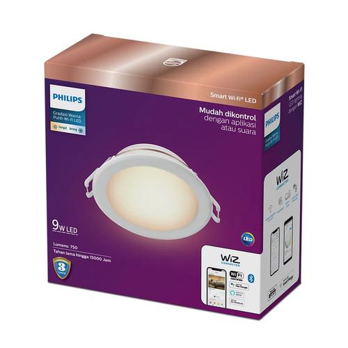 Jual Philips Smart Wifi Wiz LED Downlight 9W 9 Watt Tunable White ...