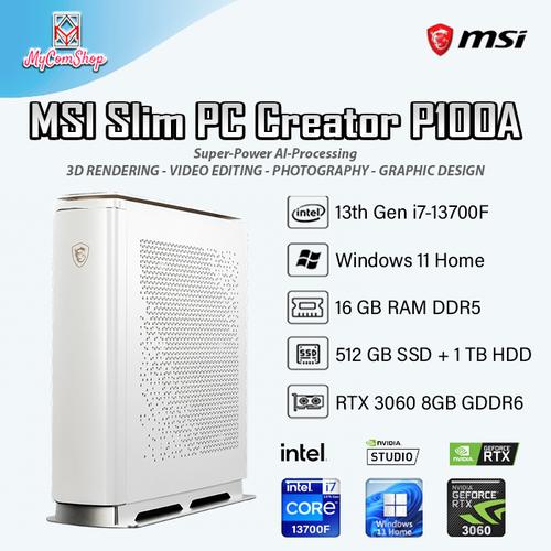 Jual MSI PC CREATOR P100A i7-13700F 16GB RAM 512GB SSD 1TB HDD RTX 3060 ...