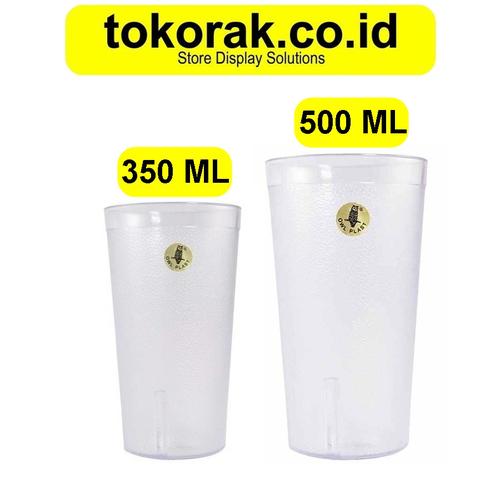 Jual GELAS AKRILIK OWL 350ML 500ML PLASTIK ANTI PECAH BENING 350 500 ML - 500 ML - Jakarta Barat ...