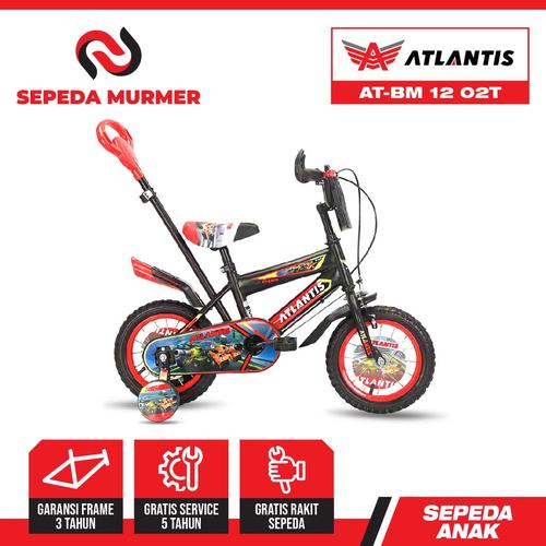 Jual Atlantis BM AT 12" 02 T Sepeda Mini Anak - HITAM-MERAH - Jakarta ...