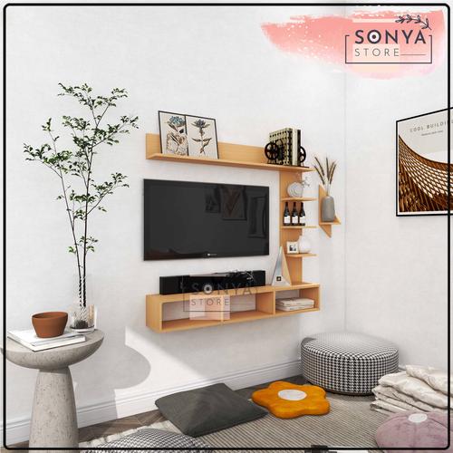Promo Rak Tv Dinding Minimalis Dekorasi Ruangan Ruang Tamu Serbaguna ...