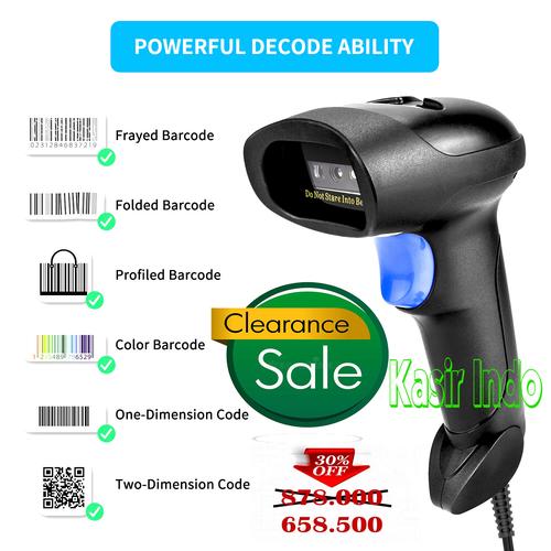 Promo NETUM L8 2D Wireless Scanner 2 in 1 | Kabel USB & Dongle Receiver ...
