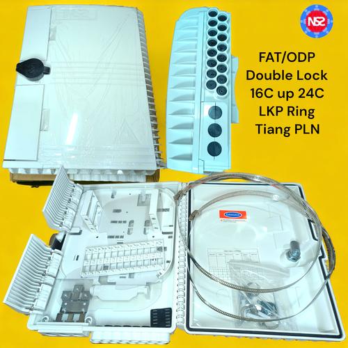 Jual odp 16 core lengkap spliter box 1:16, odp 16 core double lock, box ...
