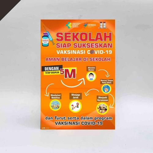Jual Poster Sekolah, Model 001. Poster Sekolah Siap Tatap Muka, Siap ...